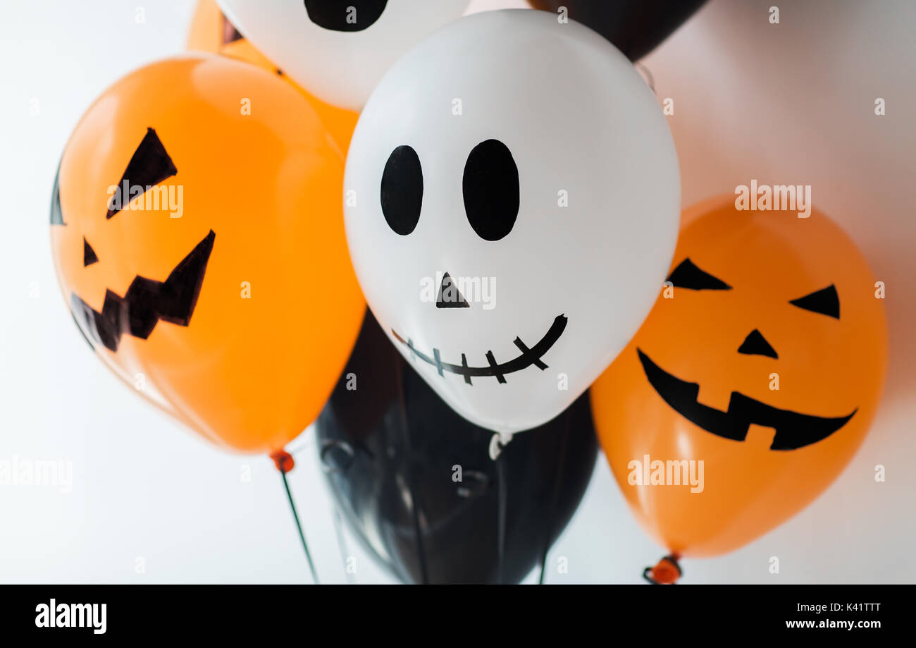 scary air balloons decoration for halloween party Stock Photo - Alamy