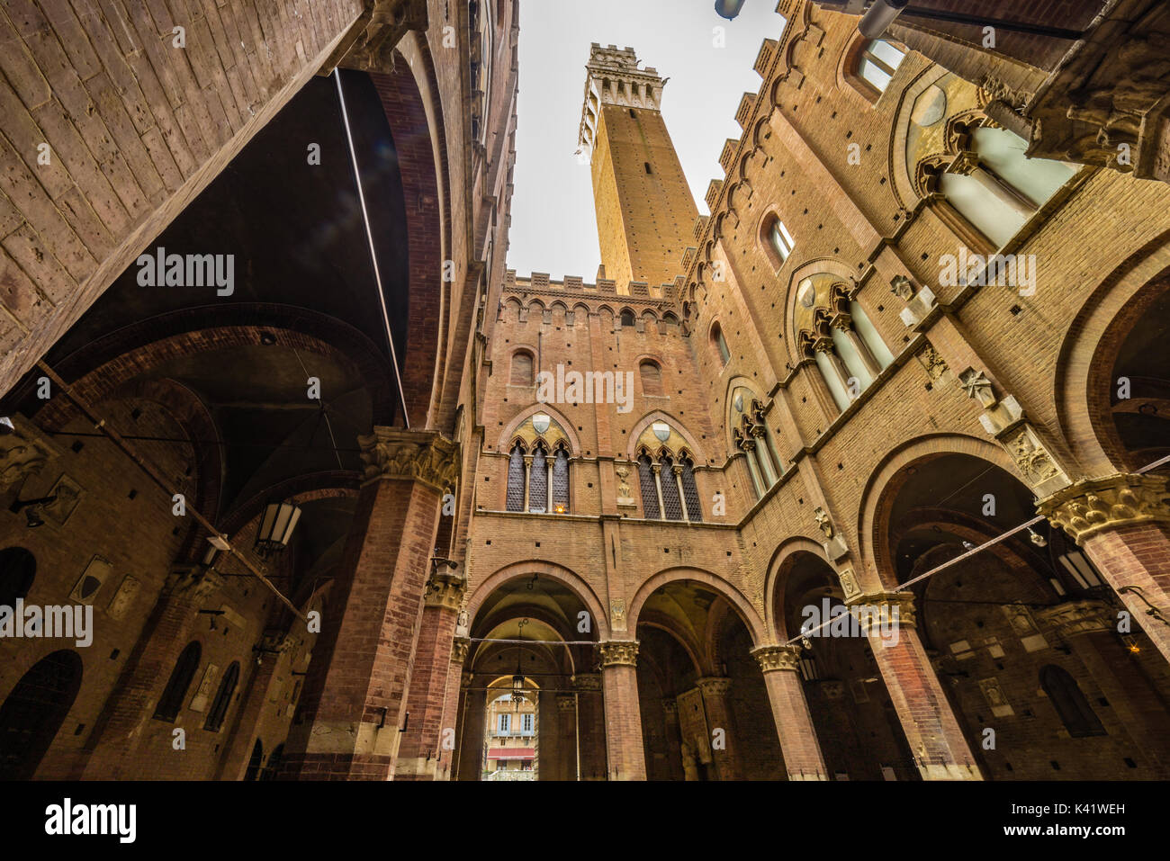 Architectural wonders of the ancient buildings of Siena, tuscan ...