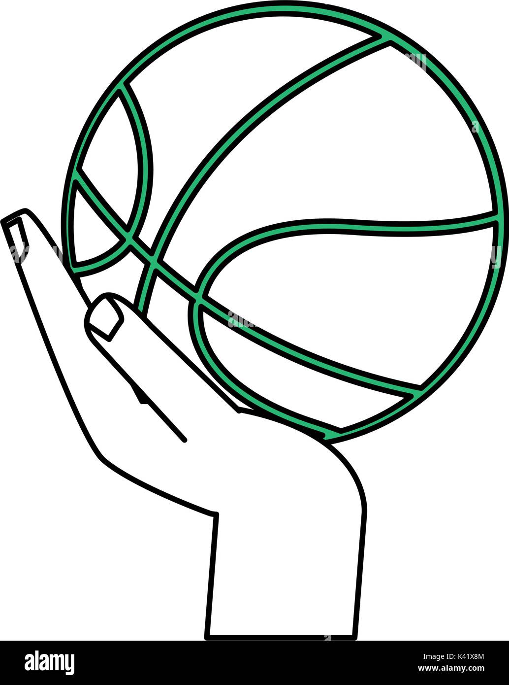 Isolated ball and hand design Stock Vector Image & Art - Alamy