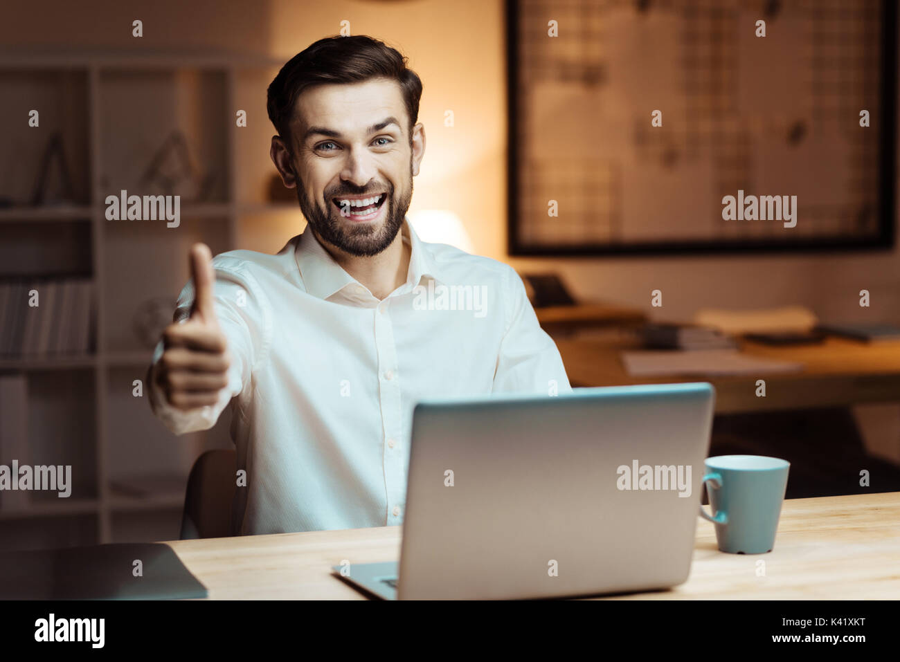 Raising forefinger hi-res stock photography and images - Alamy