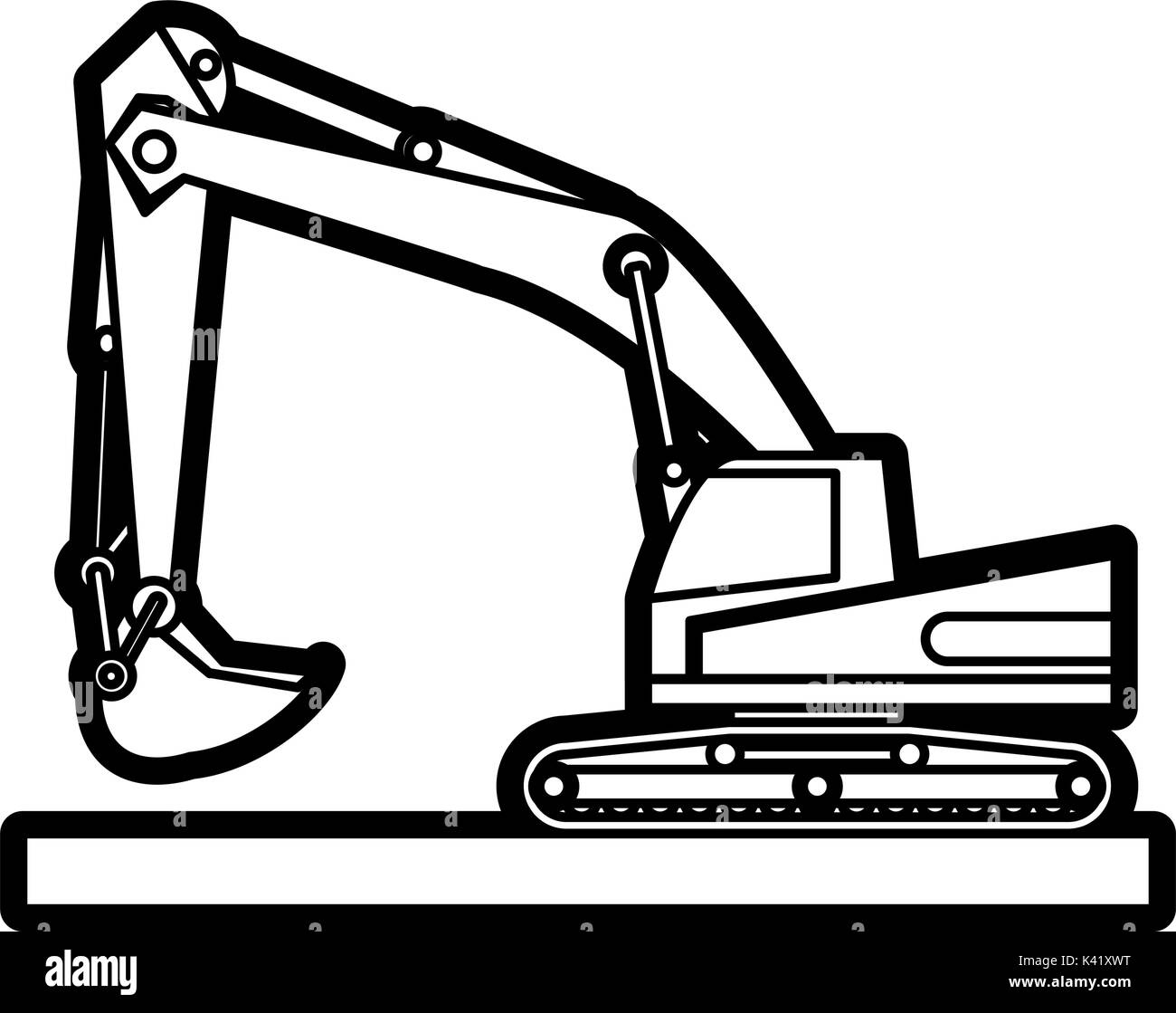 Isolated excavator design Stock Vector Image & Art - Alamy