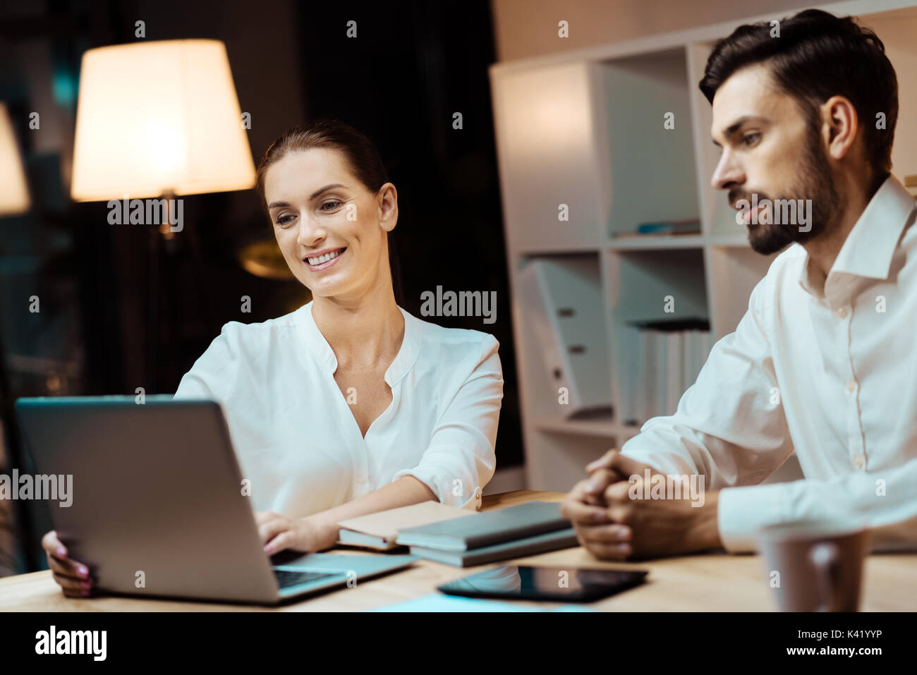 Competent workers planning new project Stock Photo - Alamy