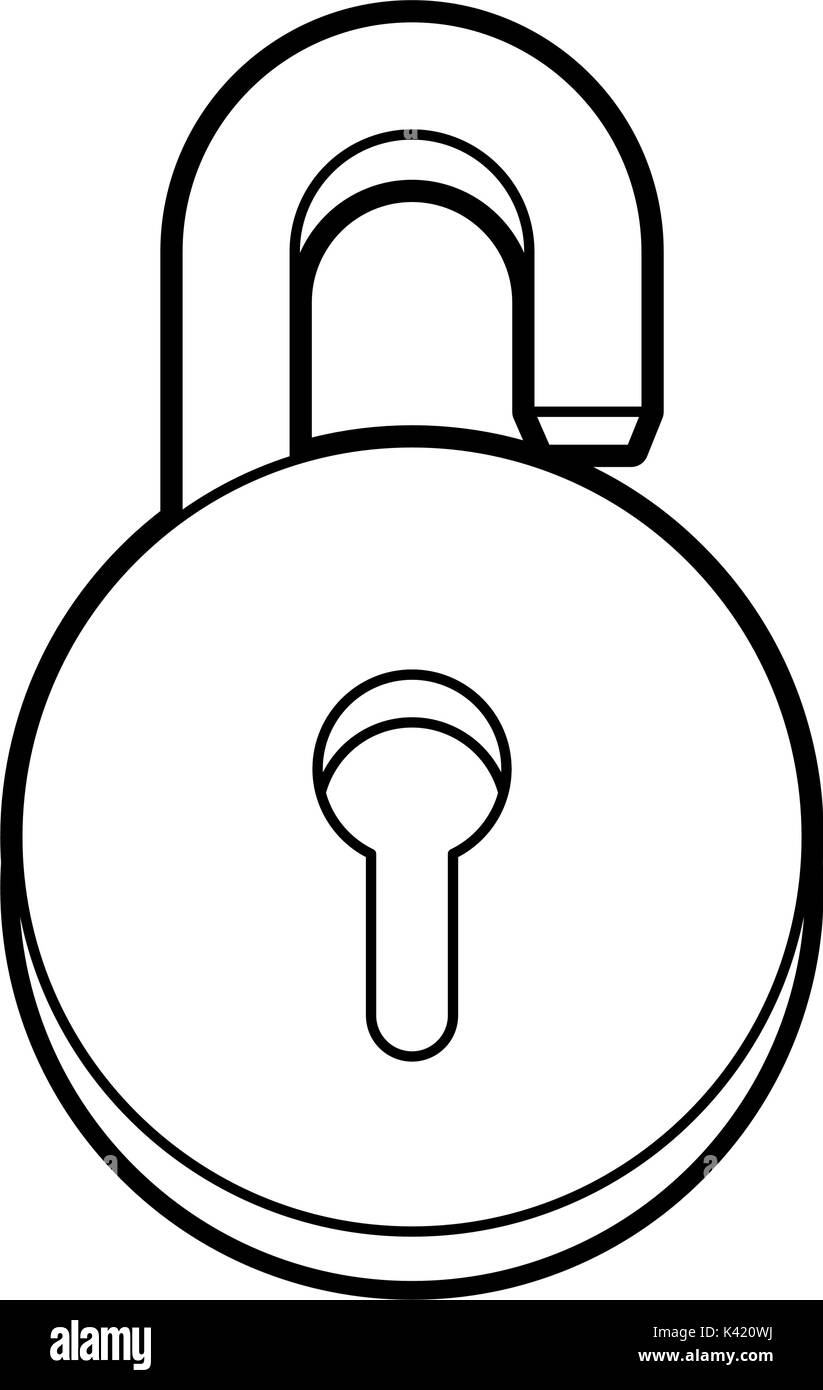 Virtual padlock Black and White Stock Photos & Images - Alamy