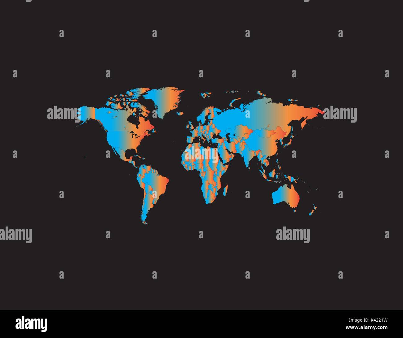 World map with countries vector Stock Vector Image & Art - Alamy