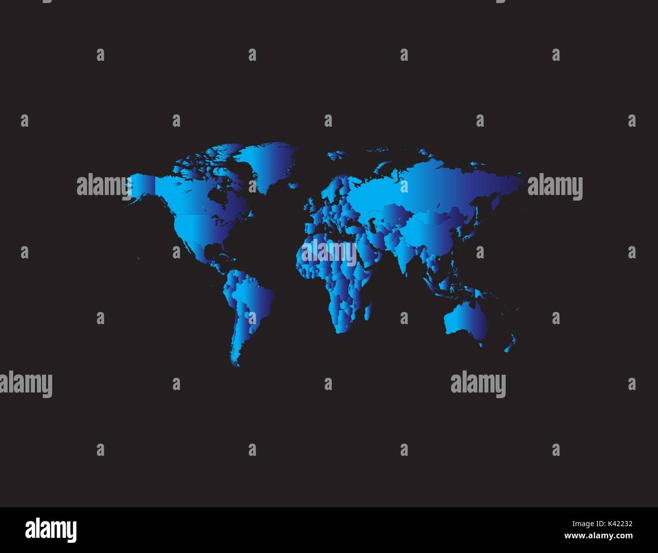 World map with countries vector Stock Vector Image & Art - Alamy