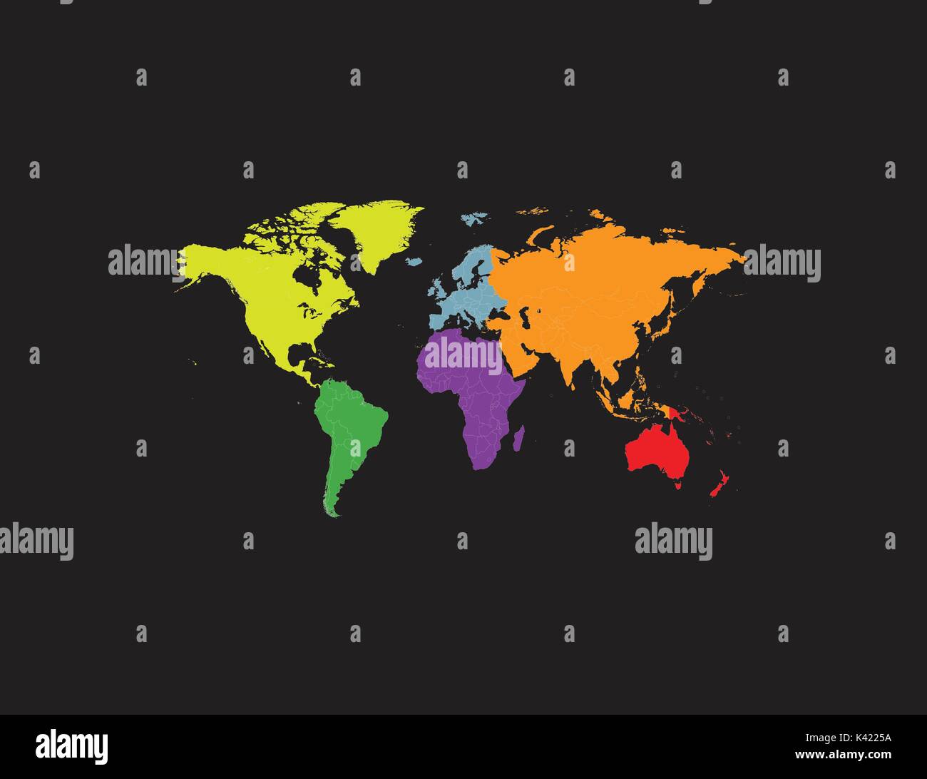 World map with countries vector Stock Vector Image & Art - Alamy