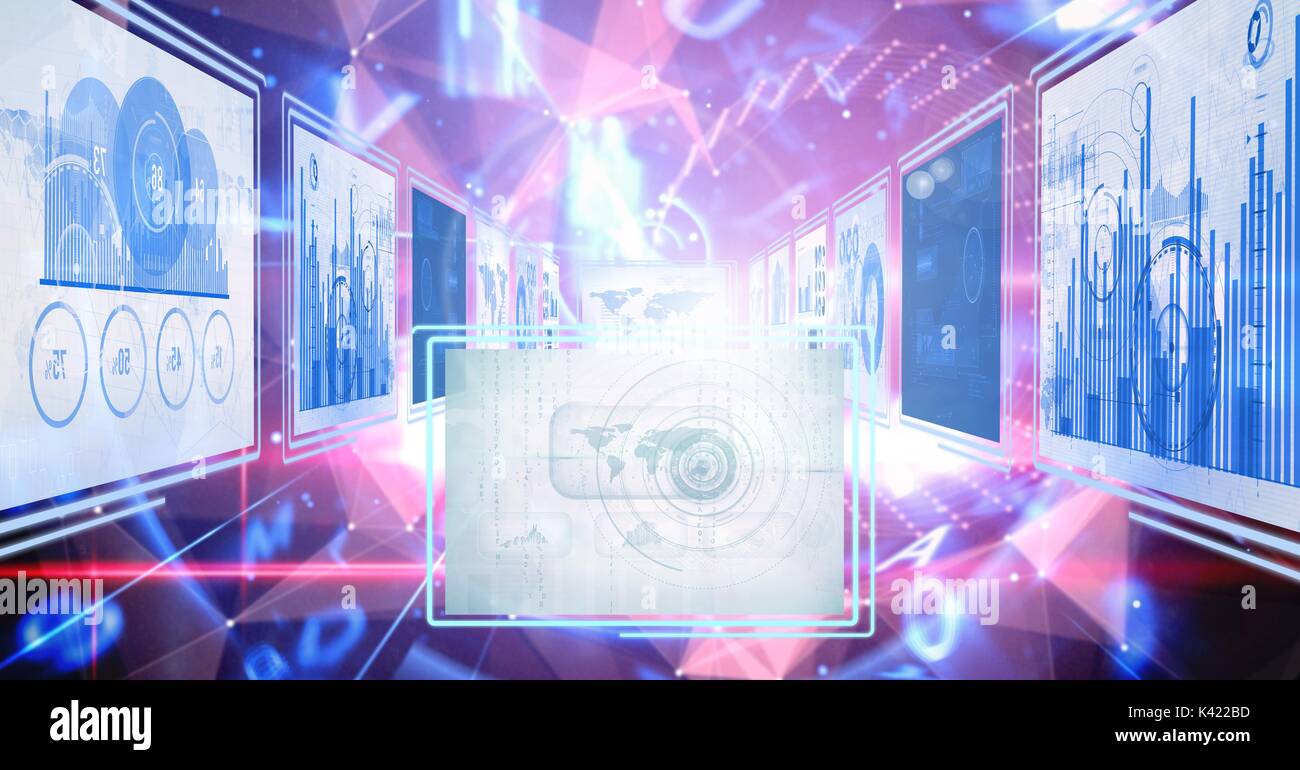 Digital composite of technology interface panels Stock Photo - Alamy