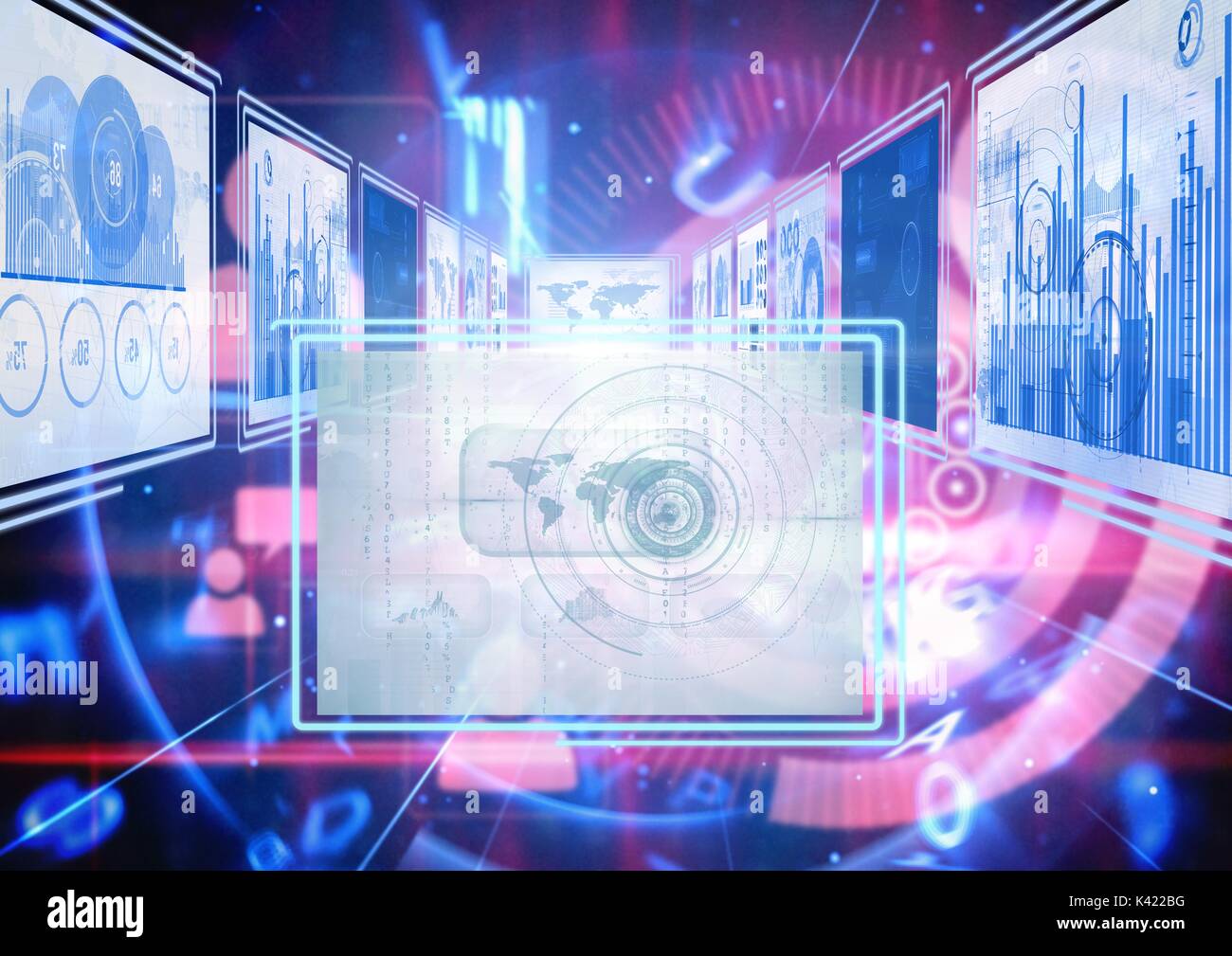 Digital composite of technology interface panels Stock Photo - Alamy