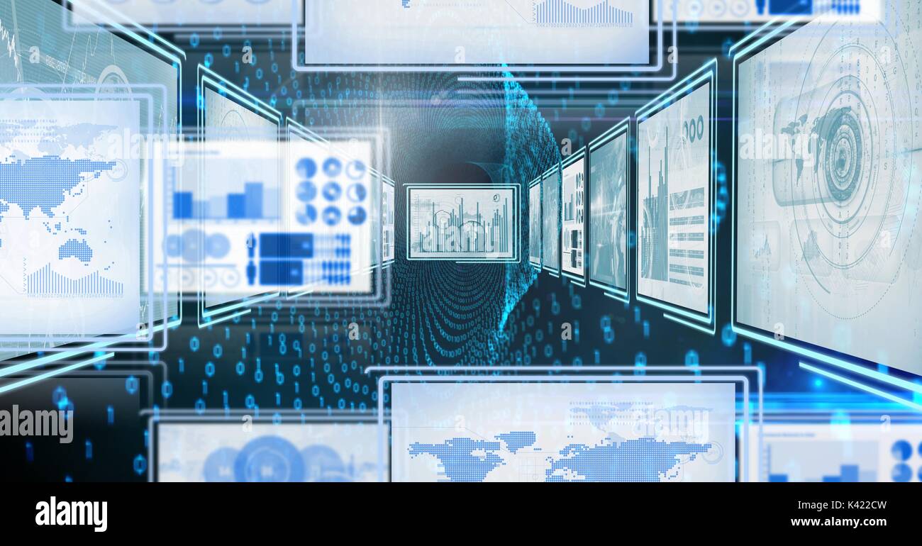 Digital composite of technology interface panels Stock Photo - Alamy