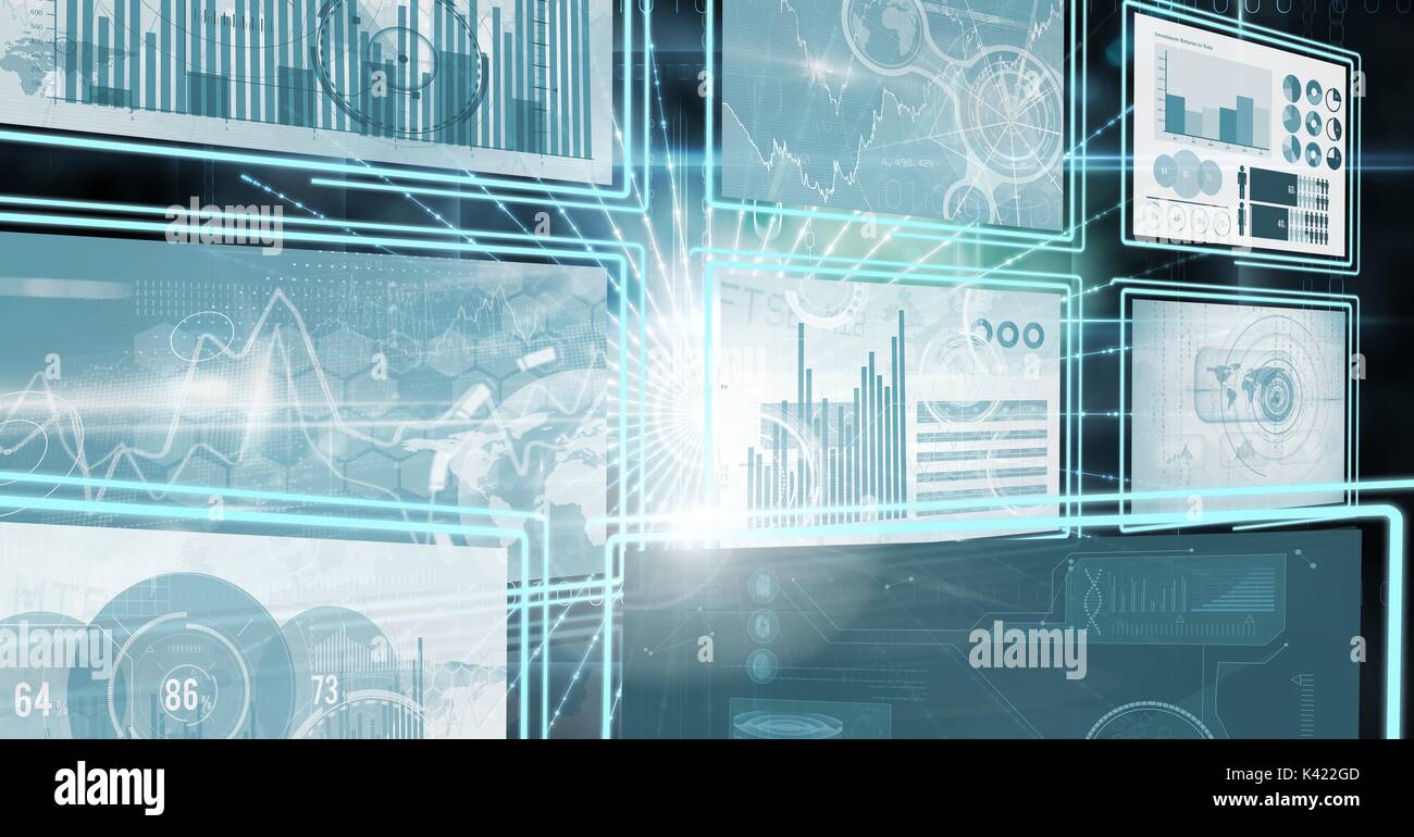 Digital composite of technology interface panels Stock Photo - Alamy