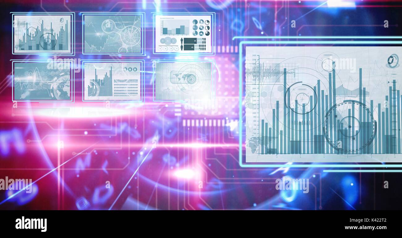 Digital composite of technology interface panels Stock Photo - Alamy