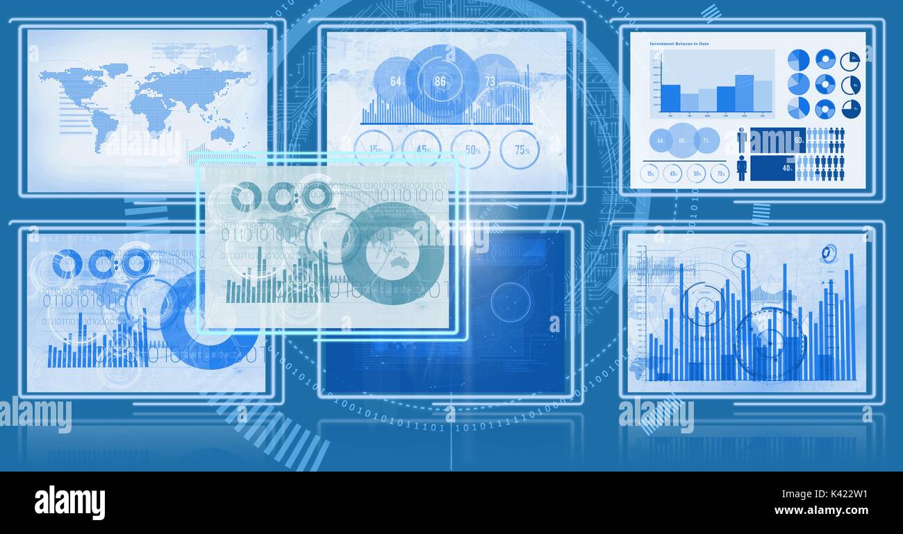 Digital composite of technology interface panels Stock Photo - Alamy
