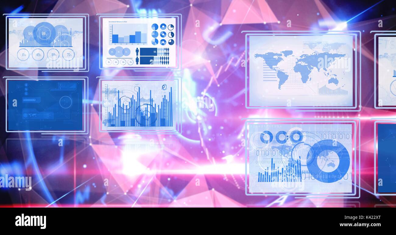 Digital composite of technology interface panels Stock Photo - Alamy