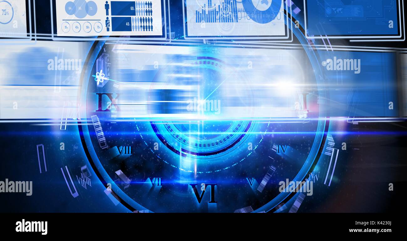 Digital composite of technology interface panels Stock Photo - Alamy
