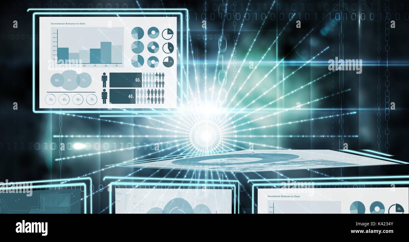 Digital composite of technology interface panels Stock Photo - Alamy