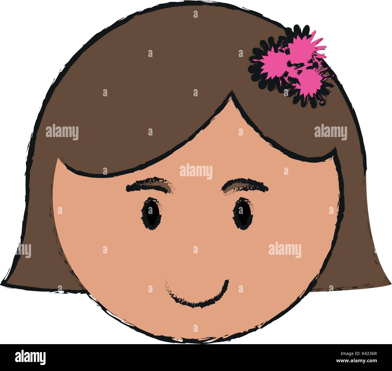 Isolated girl cartoon design Stock Vector Image & Art - Alamy