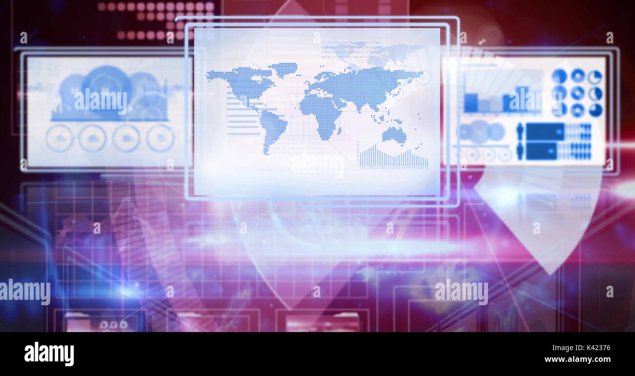Digital composite of technology interface panels Stock Photo - Alamy
