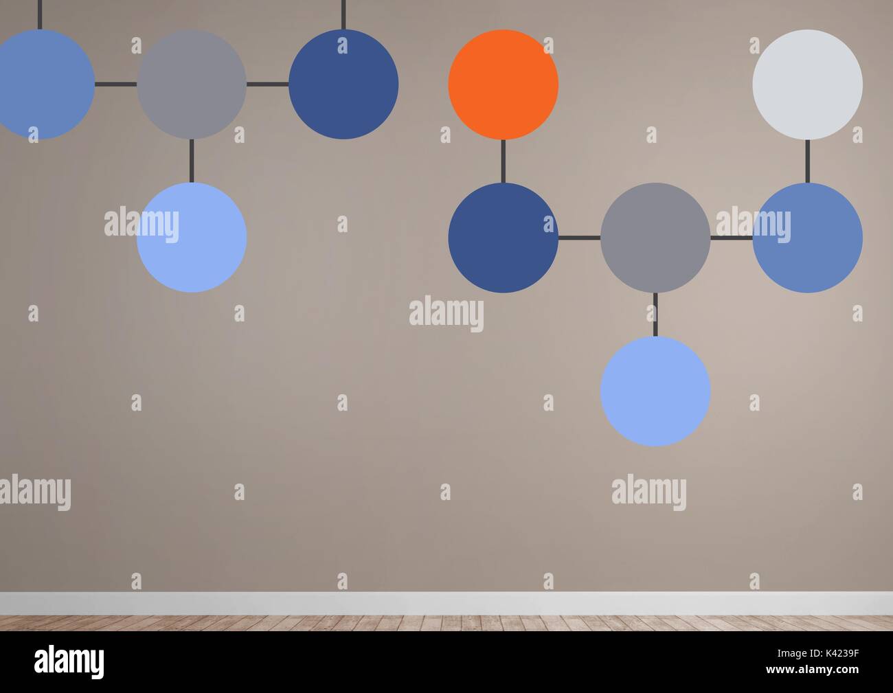 Digital composite of Colorful mind map over wall background Stock Photo ...