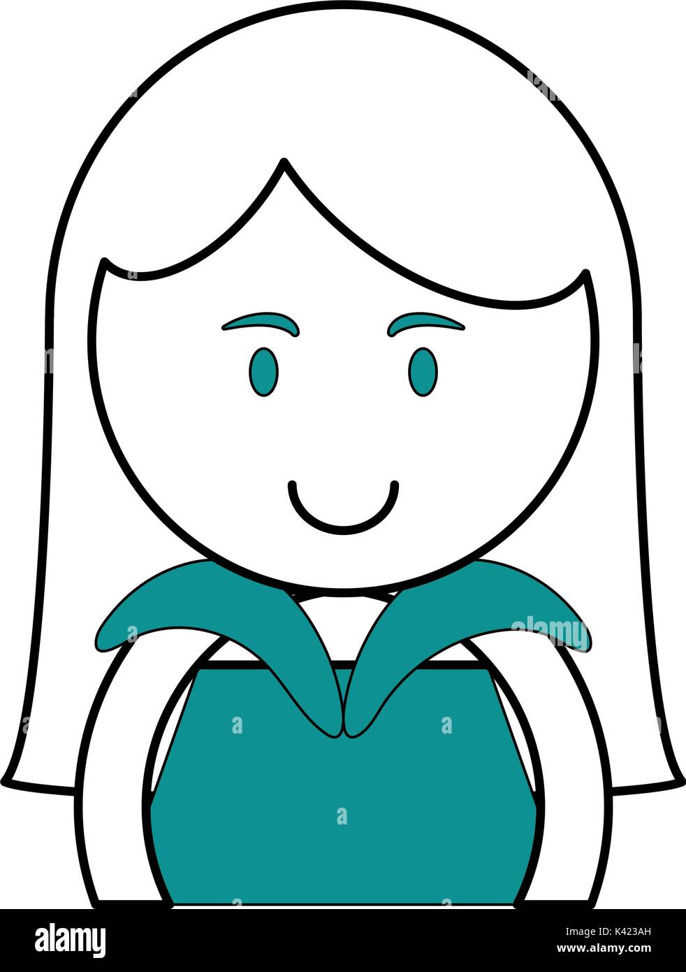 Isolated girl cartoon design Stock Vector Image & Art - Alamy