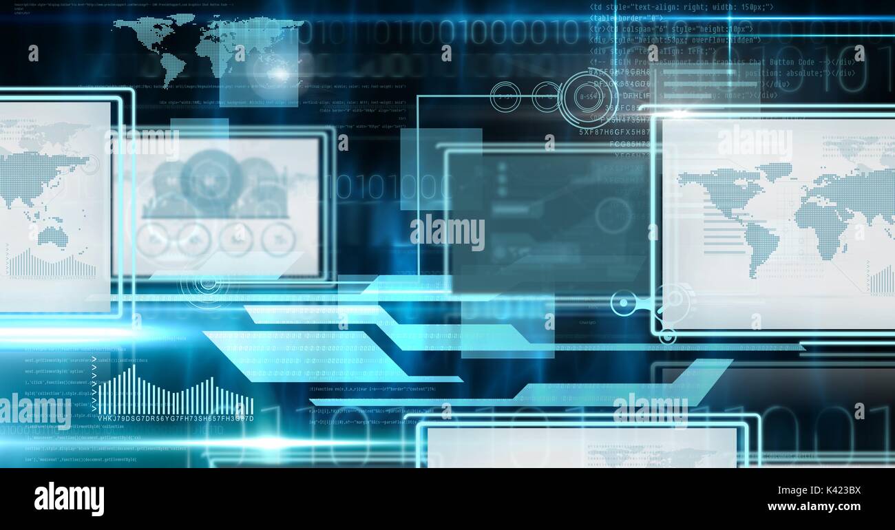 Digital composite of technology interface panels Stock Photo - Alamy