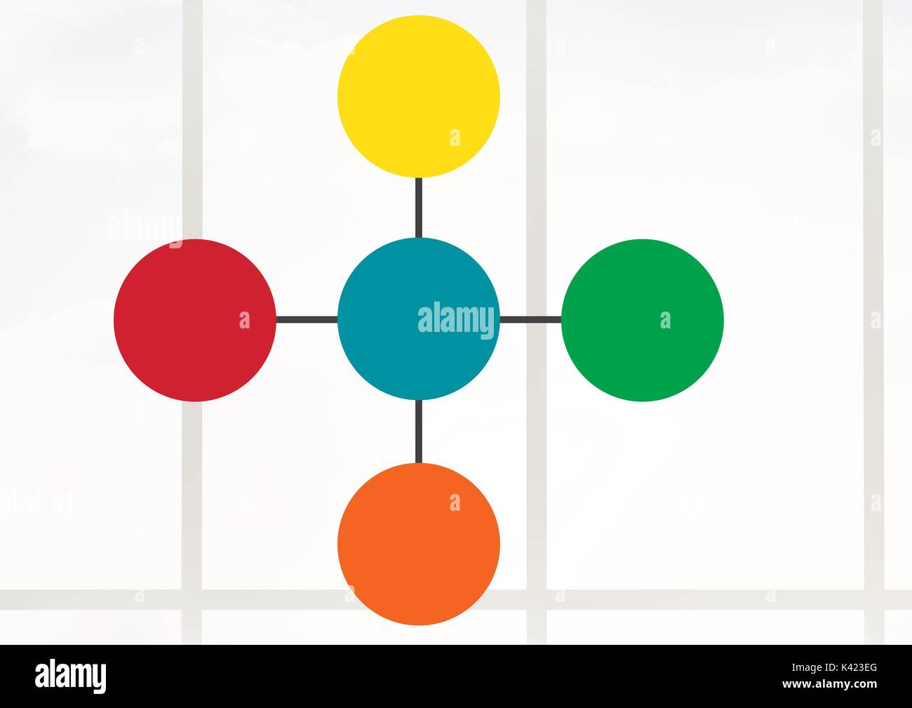 Digital composite of Colorful mind map over bright background Stock ...