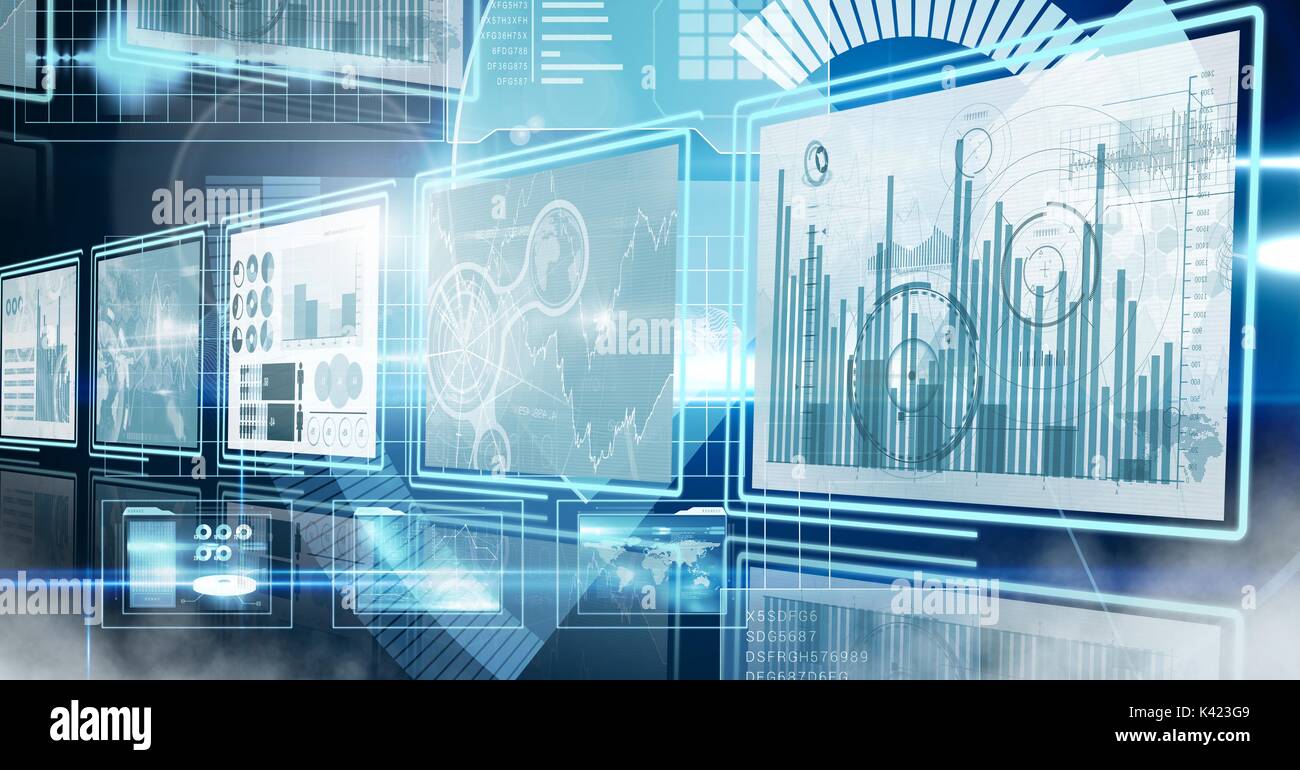 Digital composite of technology interface panels Stock Photo - Alamy