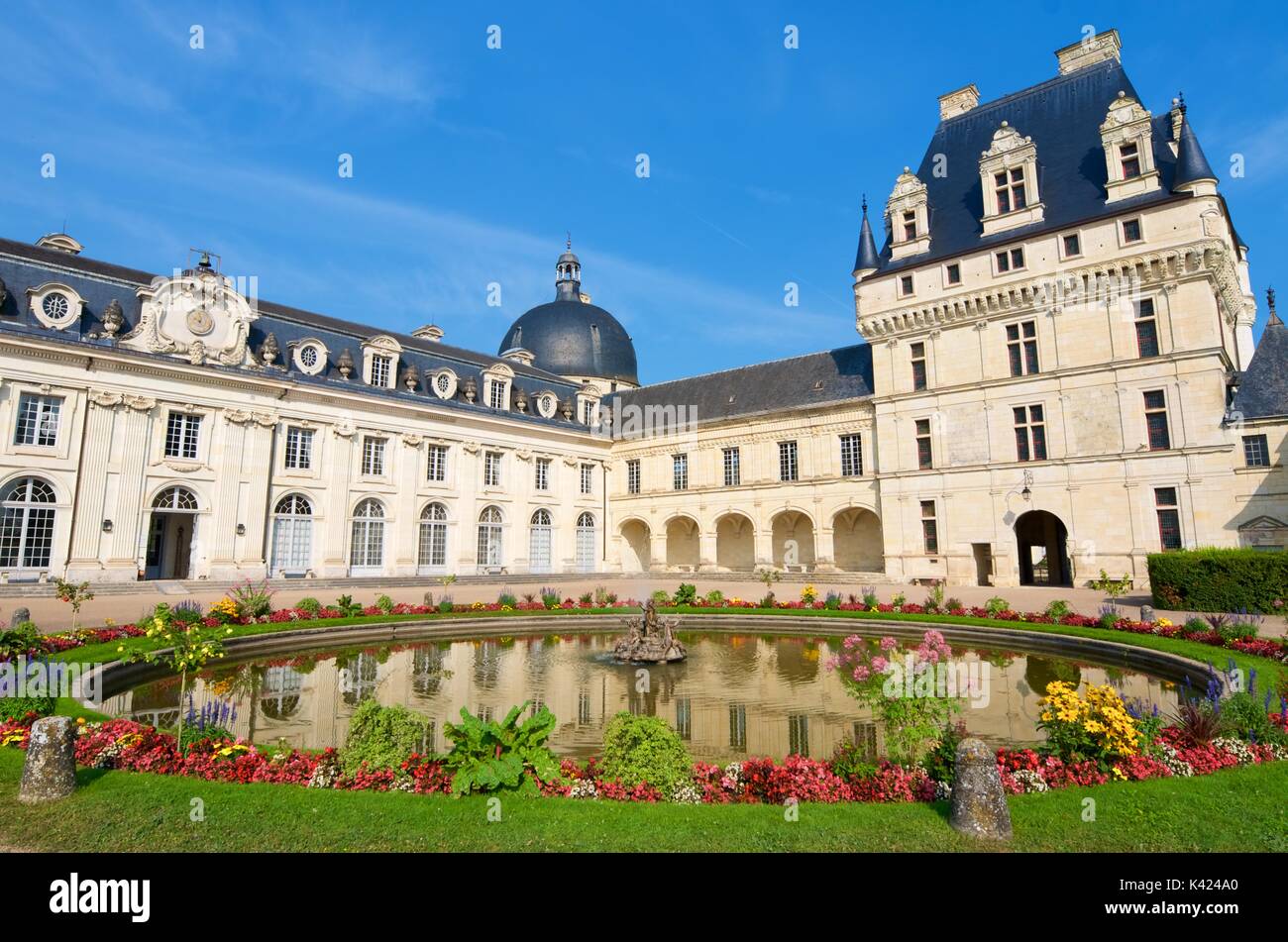 Valençay Castle, Loire Valley, France. Built between the 16th and 18th ...