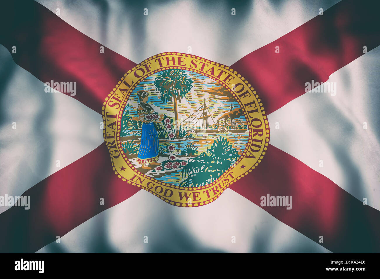 3d rendering of a Florida State flag Stock Photo - Alamy