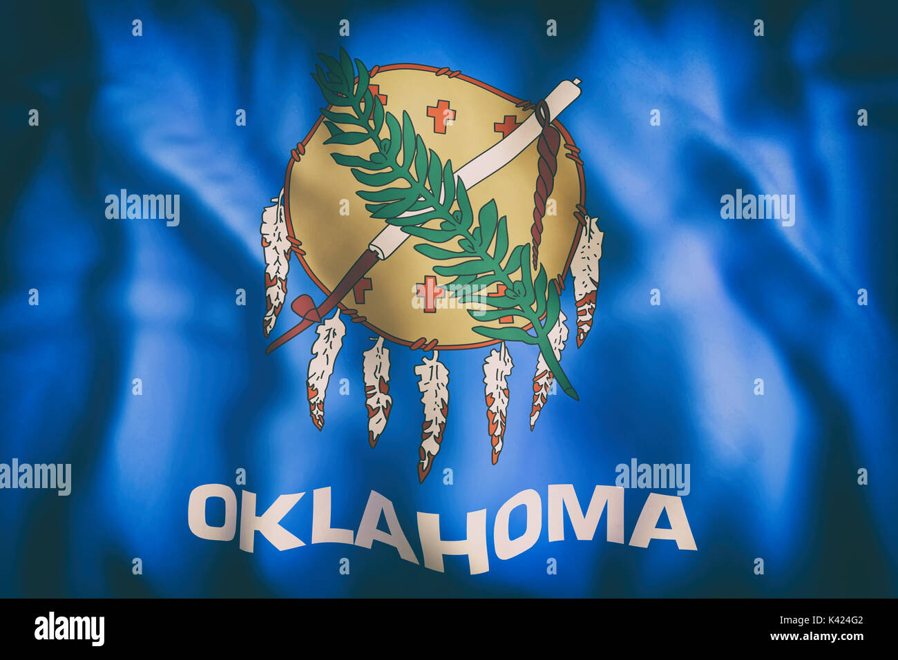 3d rendering of a Oklahoma State flag Stock Photo - Alamy