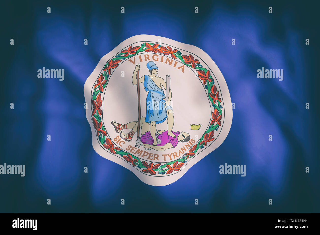 3d rendering of a Virginia State flag Stock Photo - Alamy