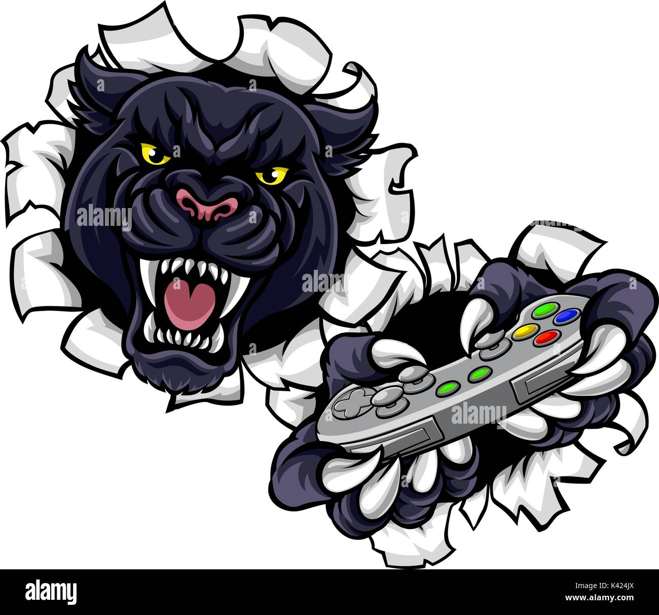 Black panther claws vector hi-res stock photography and images - Alamy