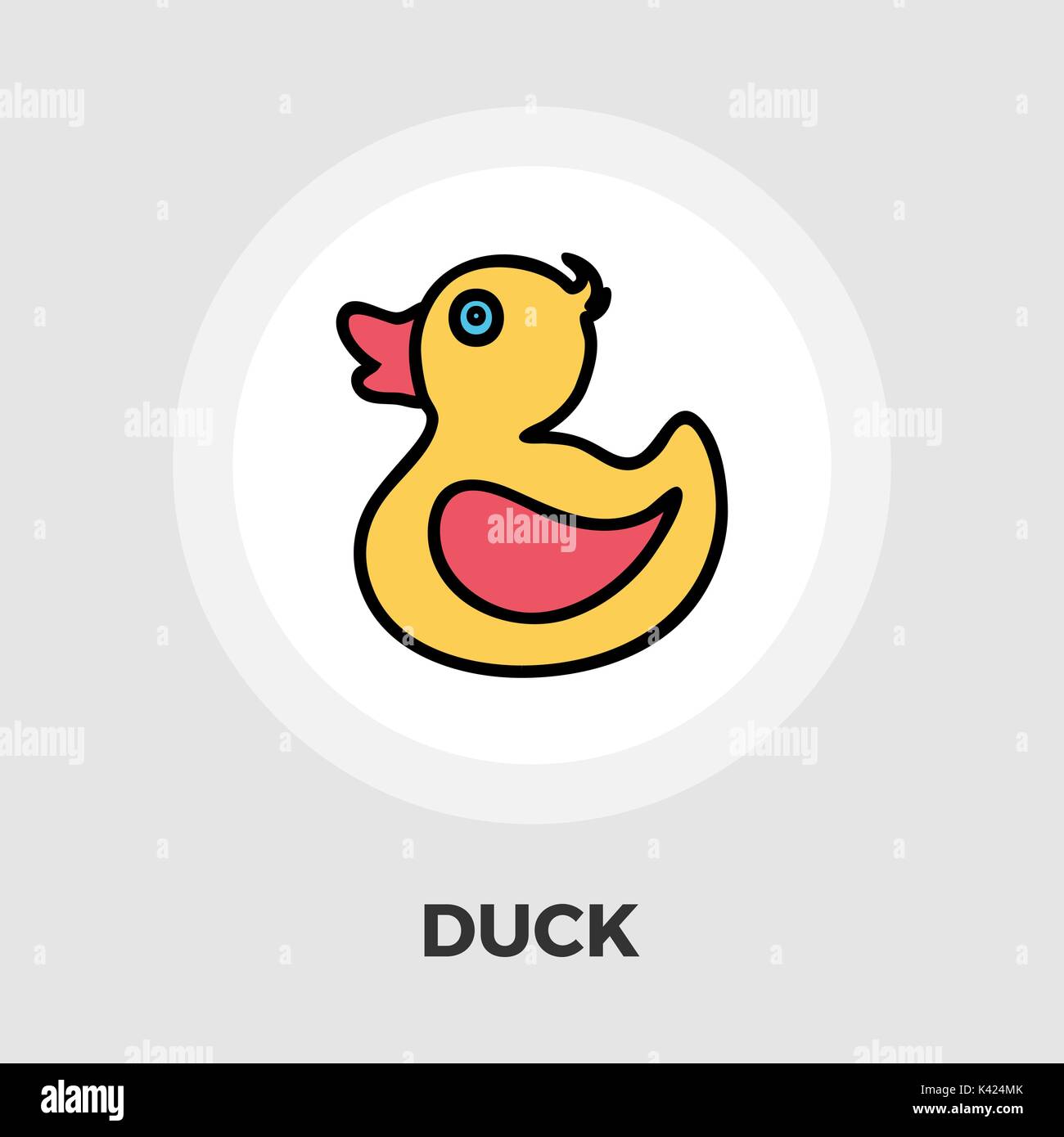 Duck icon vector. Flat icon isolated on the white background. Editable ...