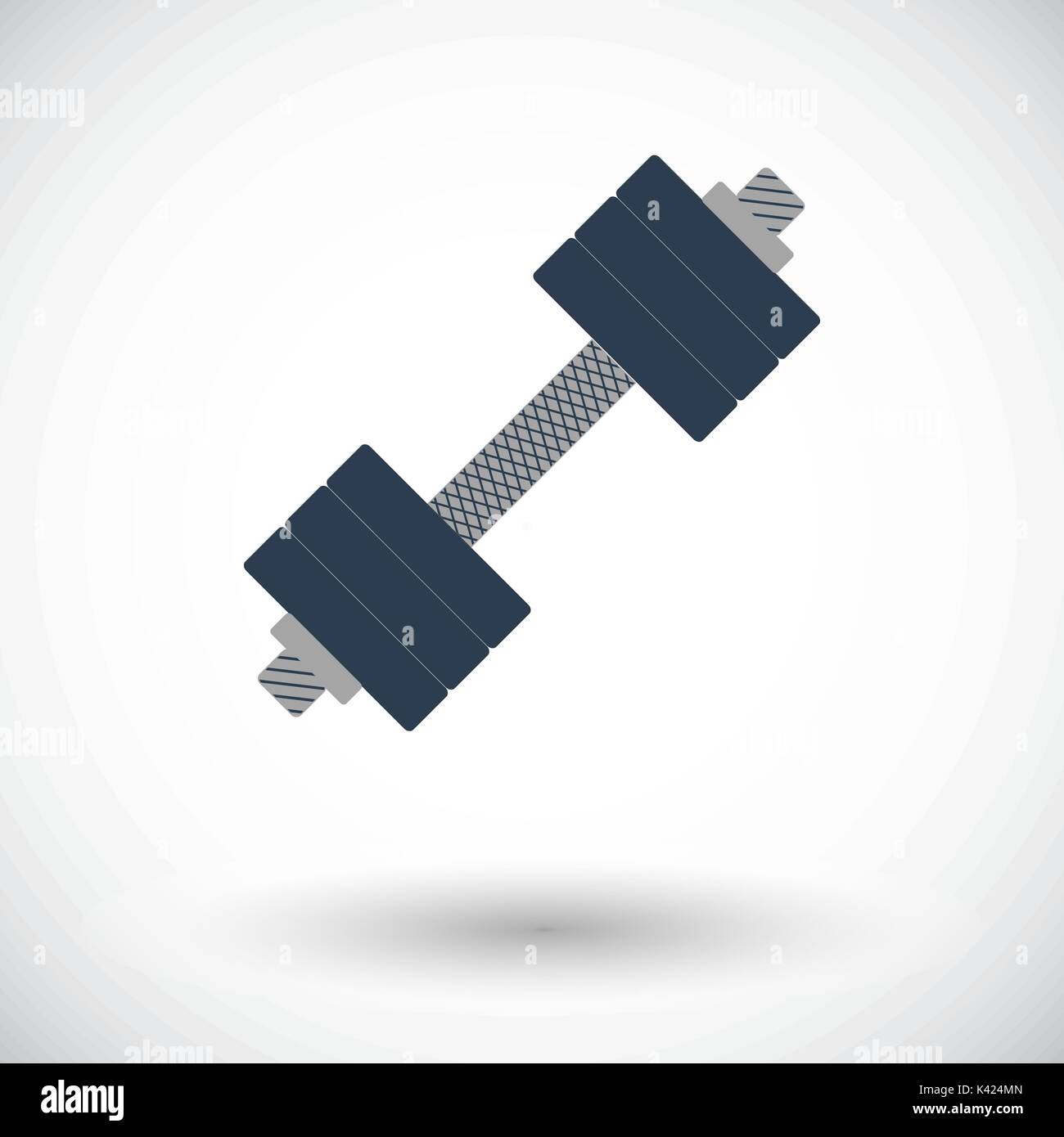 Dumbbell. Single flat icon on white background. Vector illustration ...
