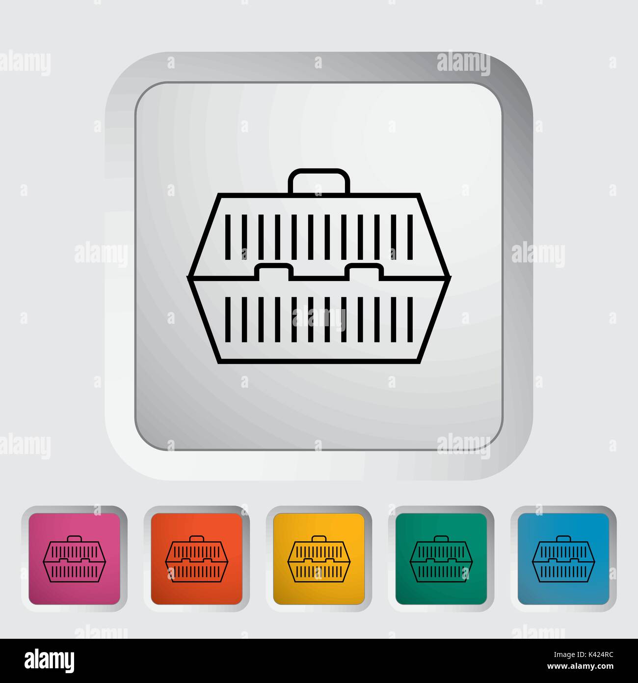 Pet carrier icon. Line flat vector related icon for web and mobile ...