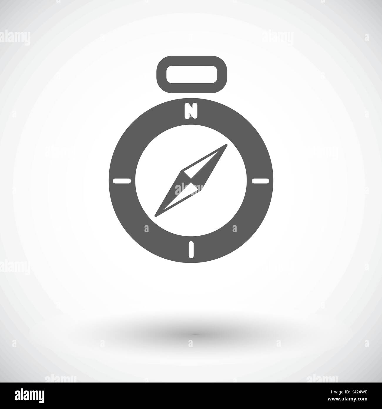 Compass. Single flat icon on white background. Vector illustration ...