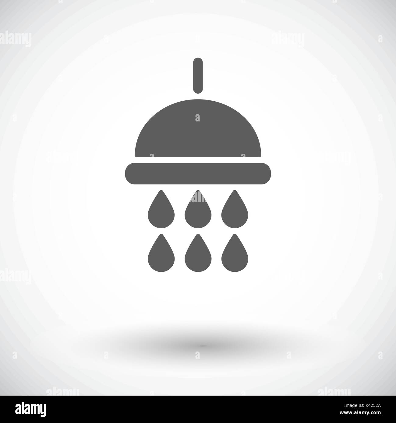 Shower. Single flat icon on white background. Vector illustration Stock ...