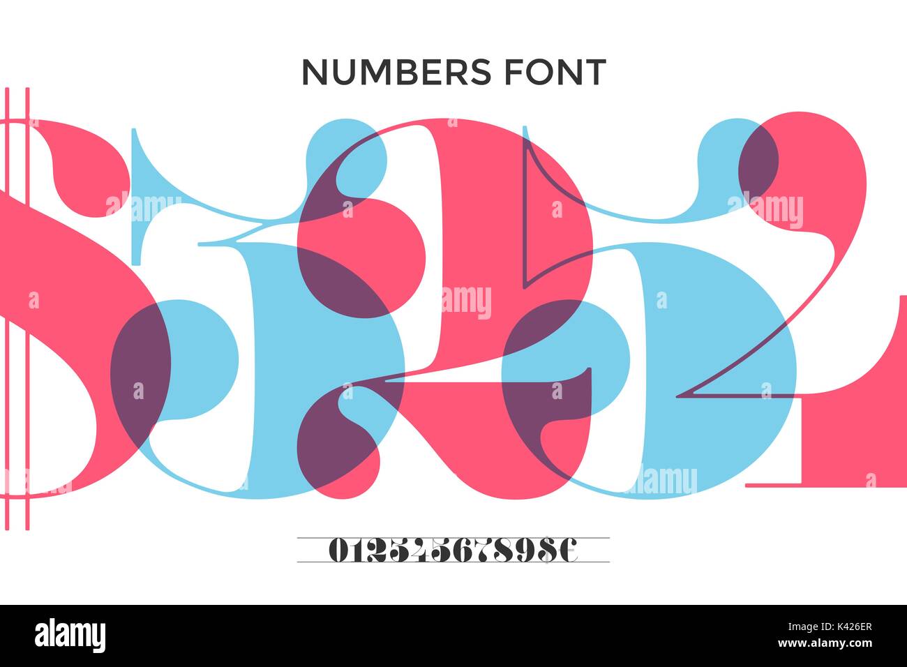 Font of numbers in classical french didot Stock Vector Image & Art - Alamy