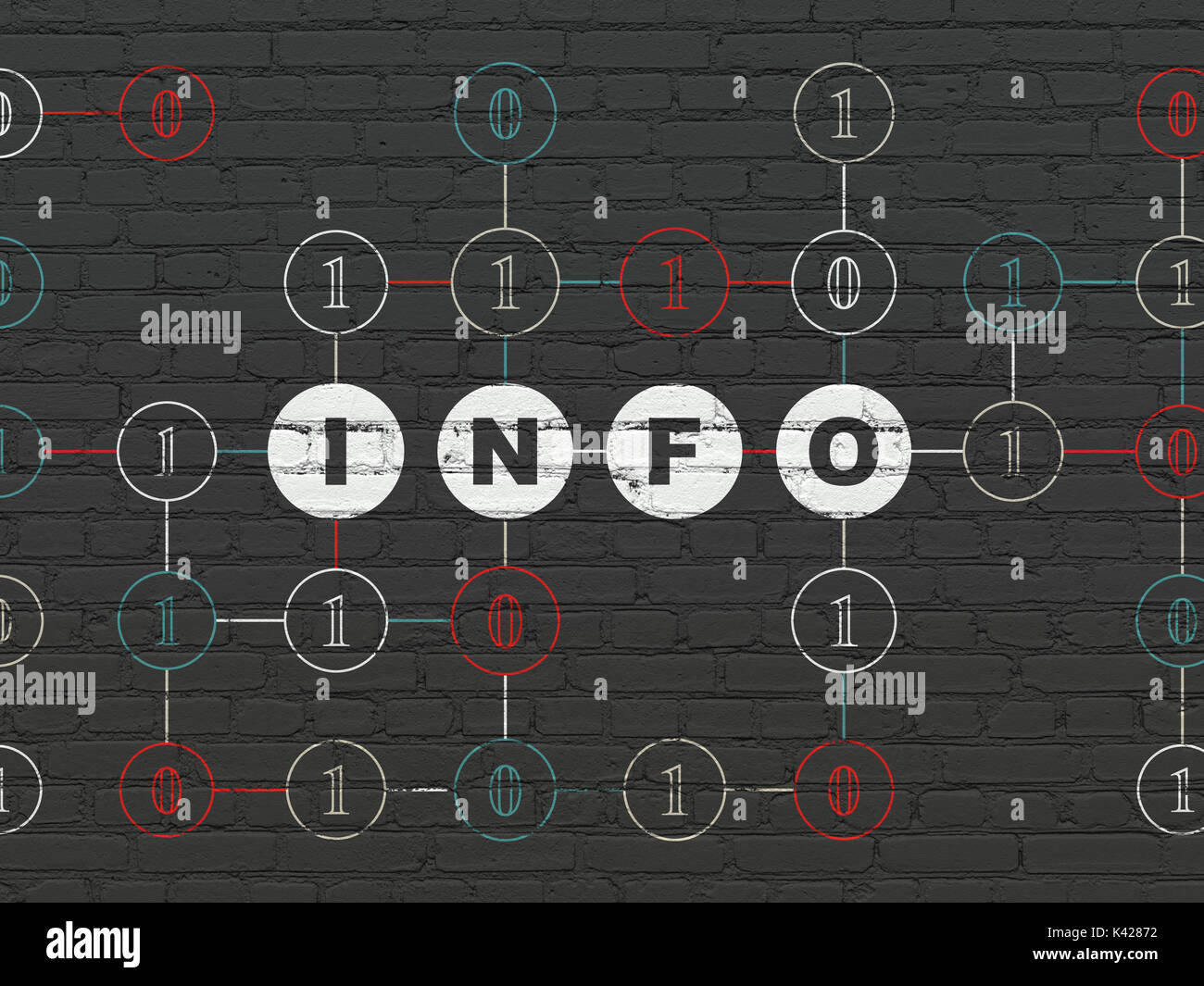 Information concept: Info on wall background Stock Photo - Alamy