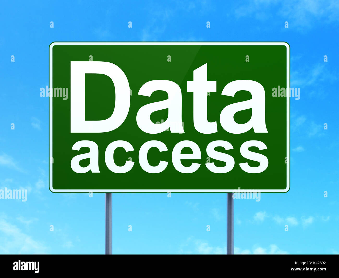 Information concept: Data Access on road sign background Stock Photo ...