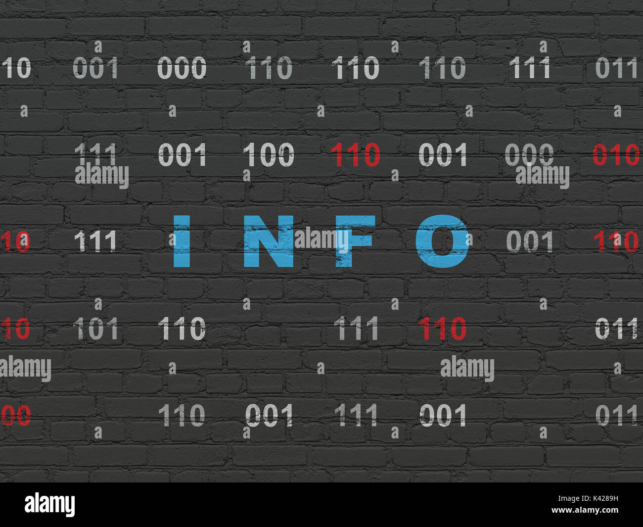 Information concept: Info on wall background Stock Photo - Alamy