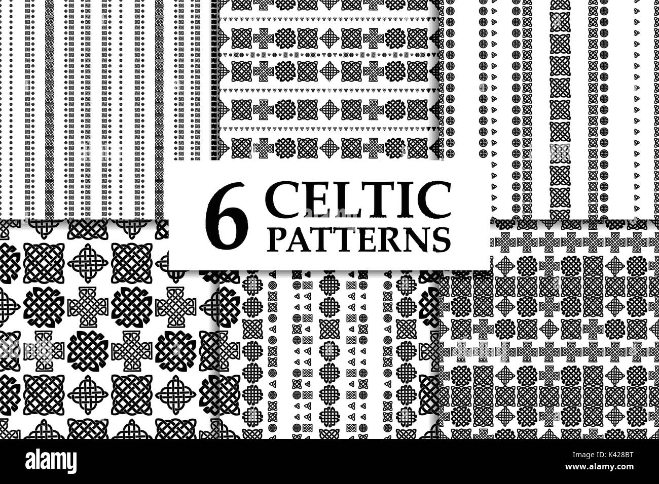Celtic knot seamless pattern set Stock Vector Image & Art - Alamy
