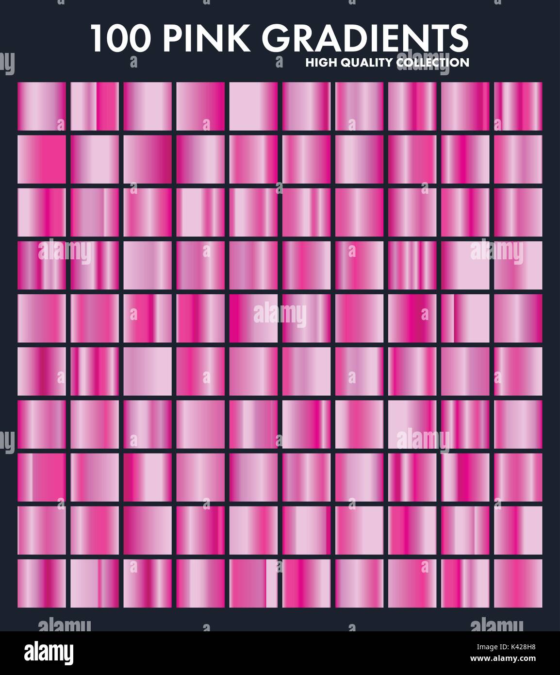 Pink chrome gradient set,pattern,template.Love colors for design ...