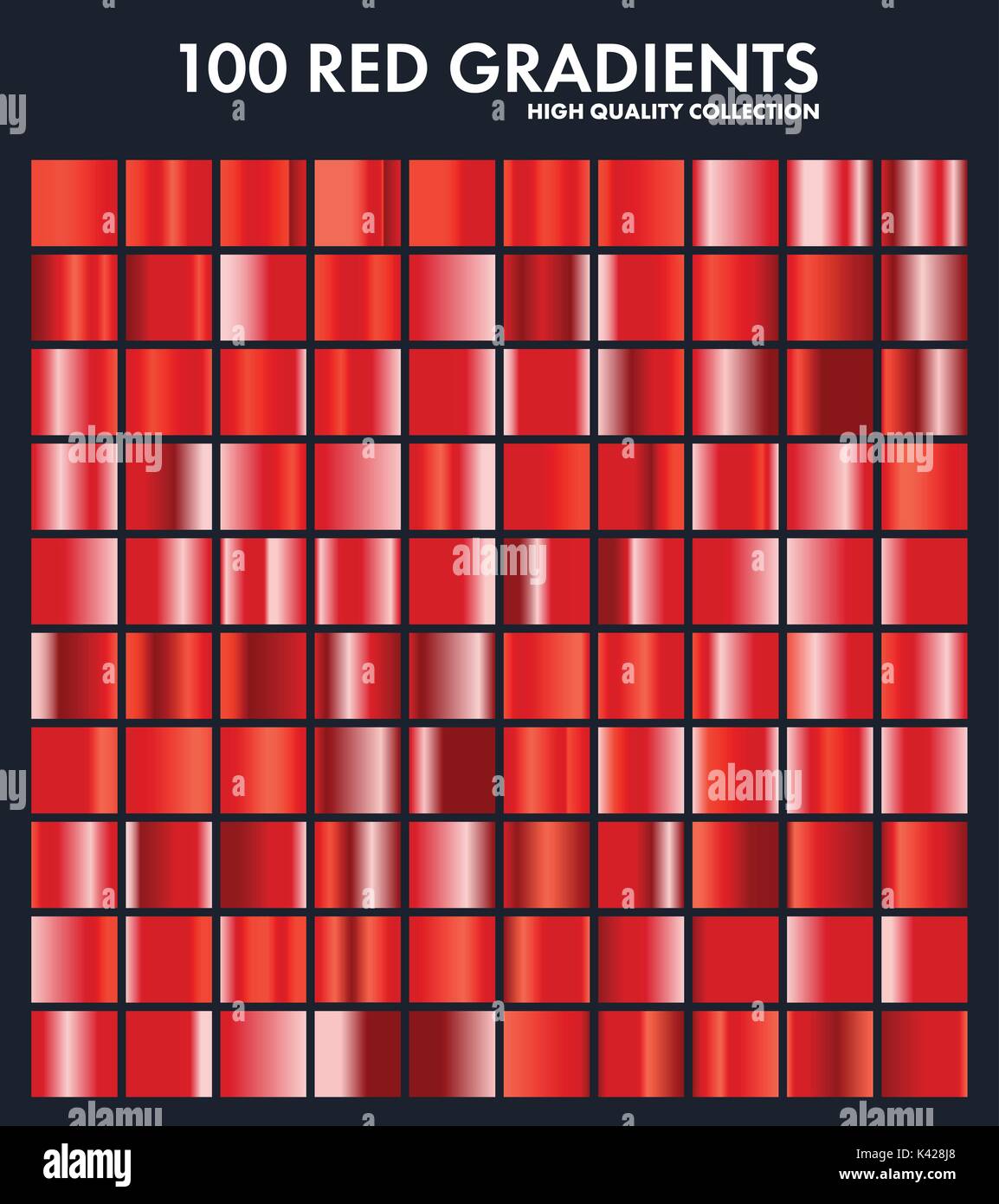 Red chrome gradient set,pattern,template.Love,heart colors for design ...