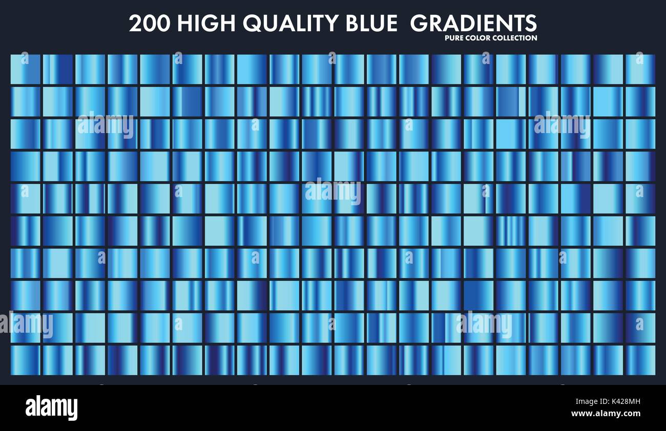 Blue chrome gradient set,pattern,template.Water,sky colors for design ...