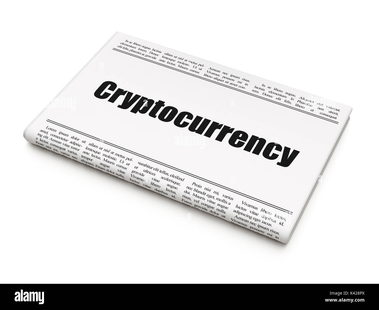 Banking concept: newspaper headline Cryptocurrency Stock Photo - Alamy