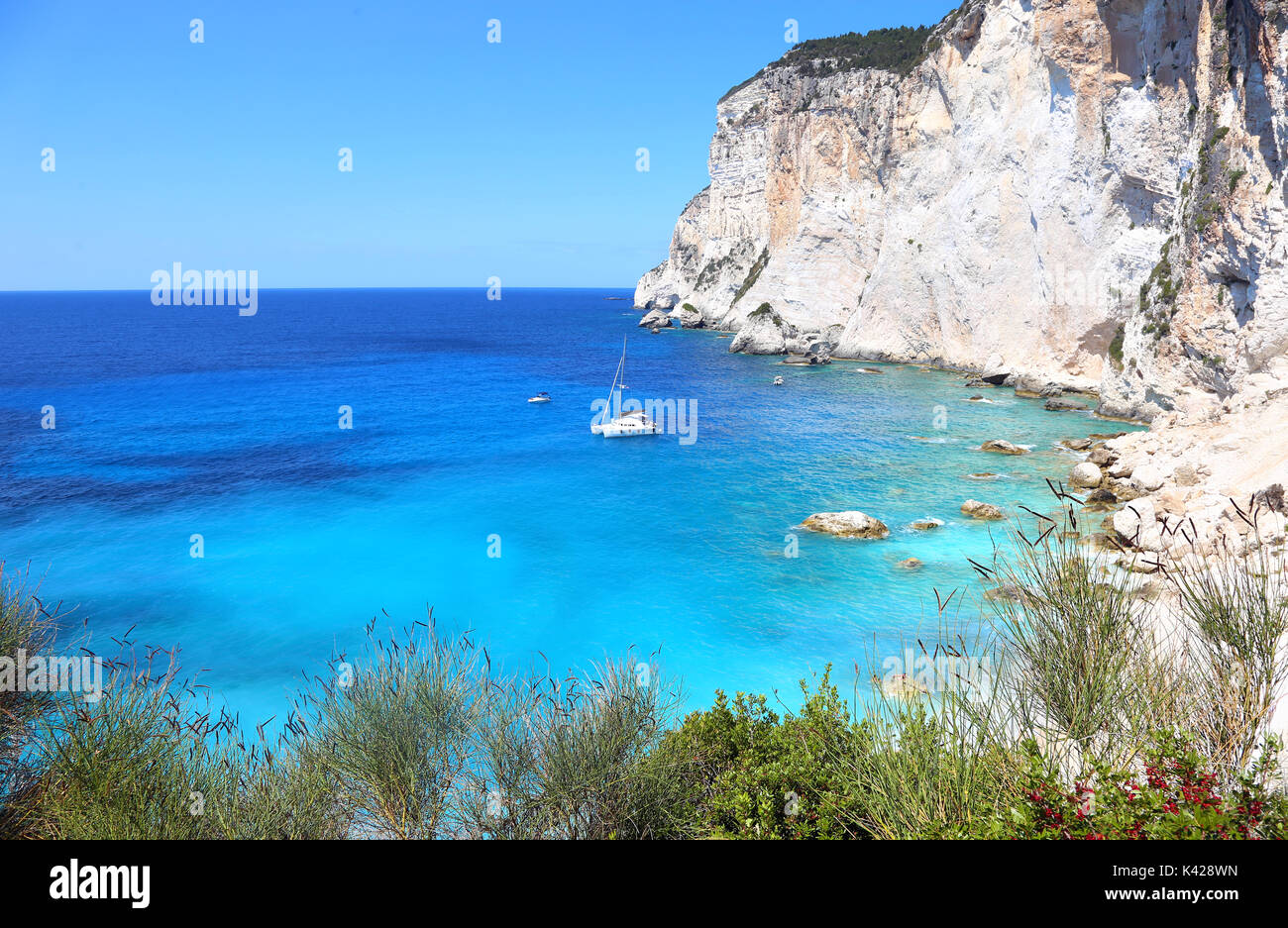 landscape of Erimitis beach Paxos island Greece Stock Photo - Alamy
