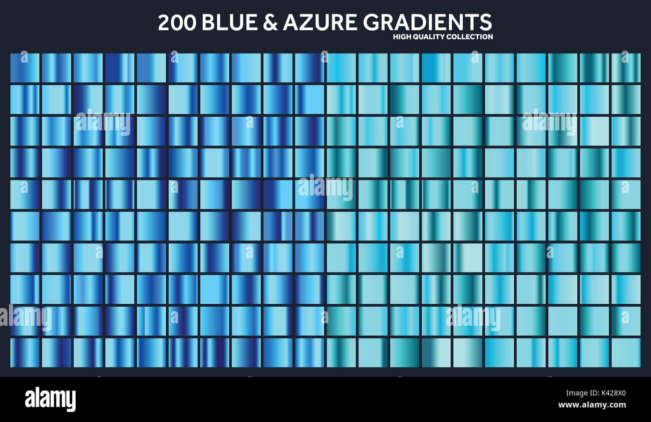 Blue, azure chrome gradient set,pattern,template.Water,sky colors for ...