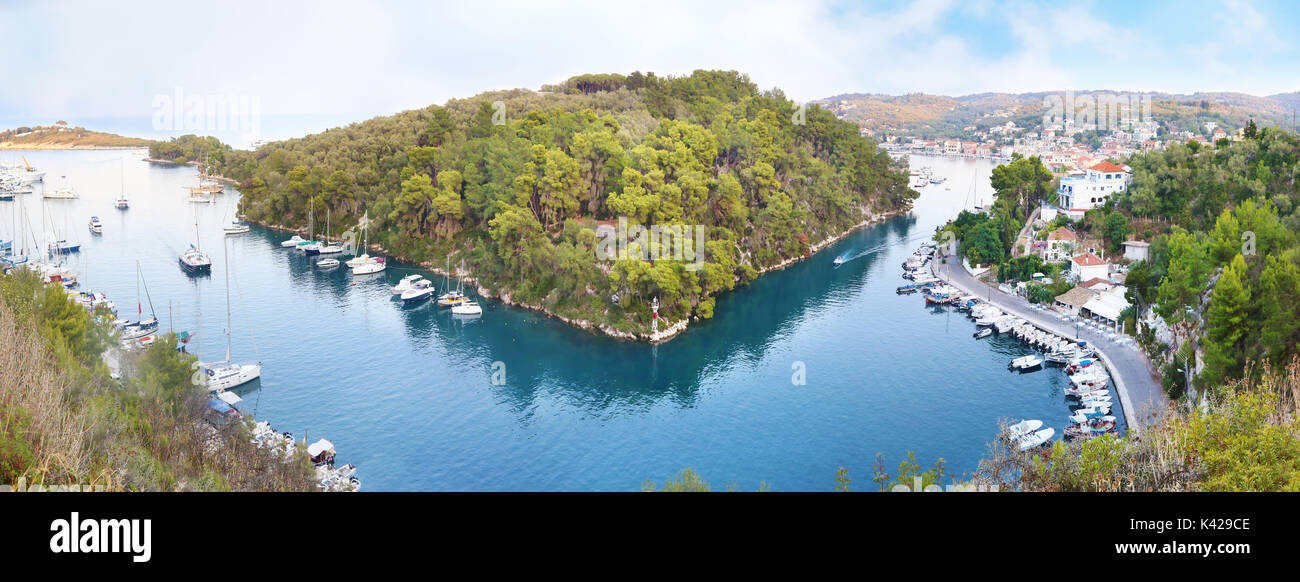 Paxos island panorama boat hi-res stock photography and images - Alamy