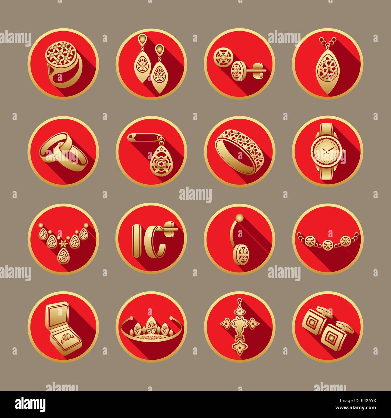 Gold cufflinks Stock Vector Images - Alamy