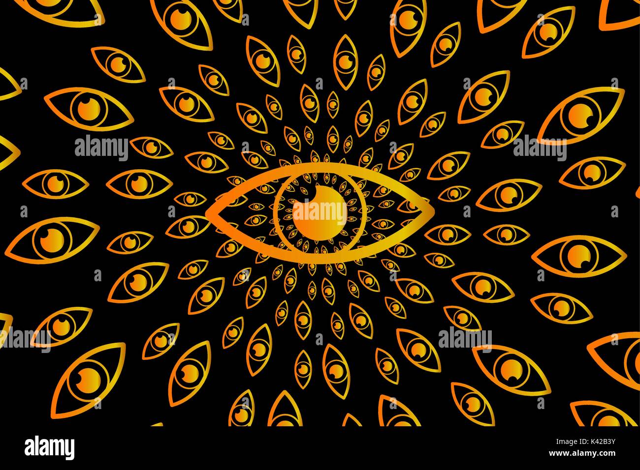 Golden doodle eye Stock Vector Images - Alamy